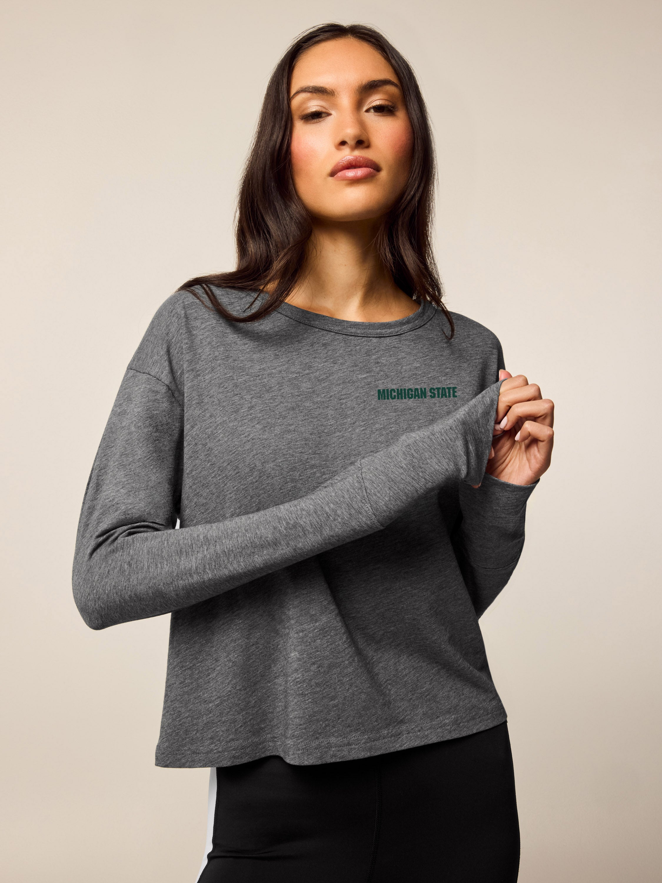Womens Michigan State University Stadium Series Long Sleeve Sloane Top ...