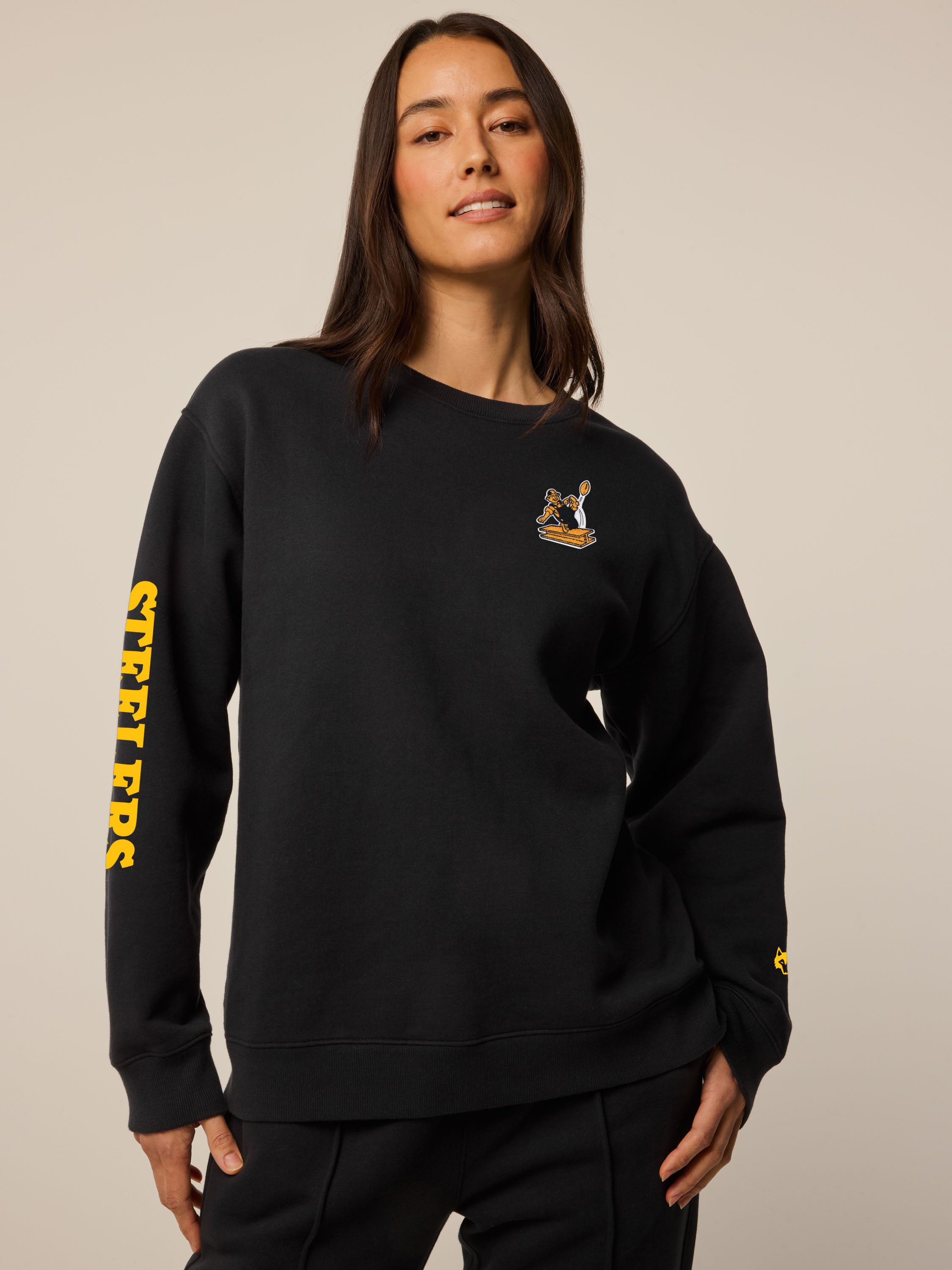 Womens Pittsburgh Steelers Vintage Aspen Crewneck - Heavyweight Cotton ...