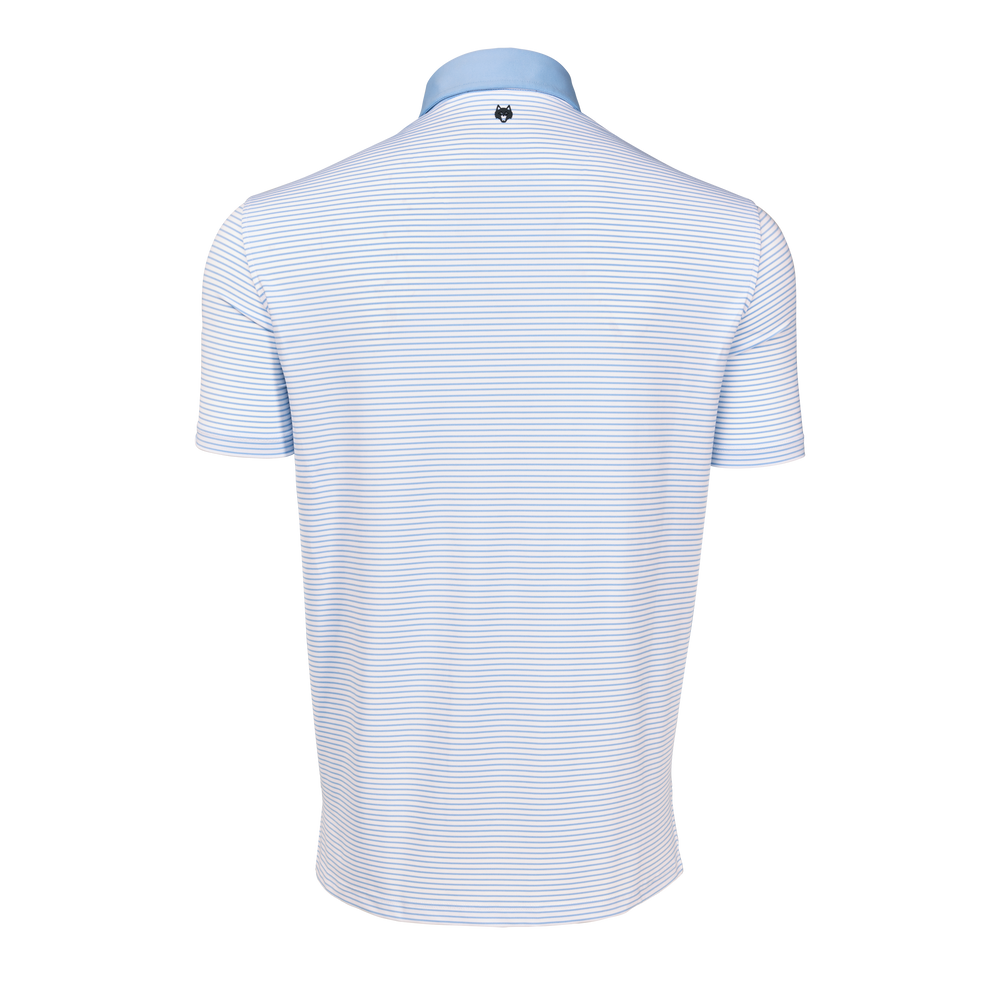 Mens Aurora Short Sleeve Polo - Performance Striped Polo with Jersey ...