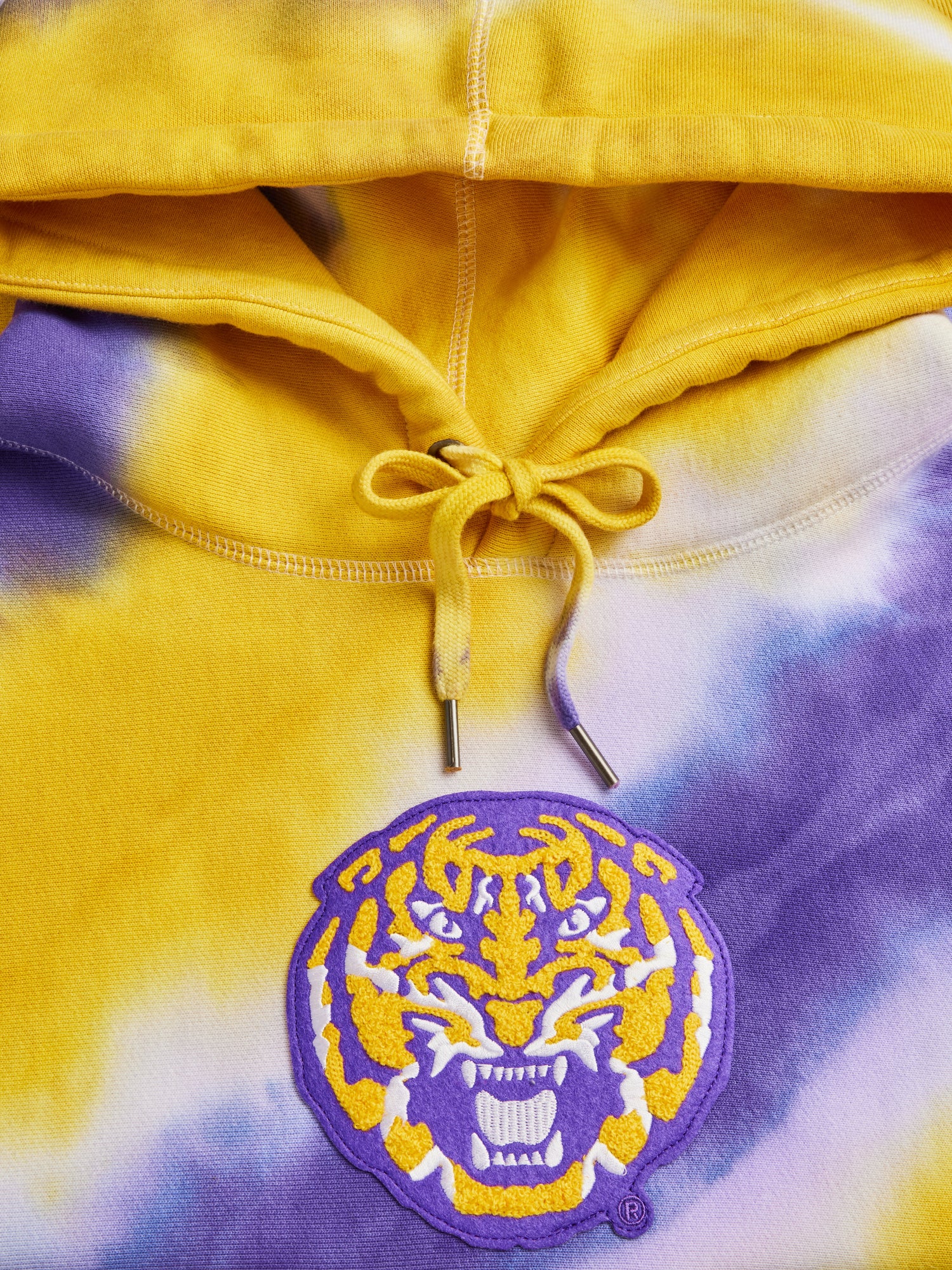 Mens LSU Tie Dye Hoodie - Heavyweight Stretch Fleece Hoodie with Logo ...