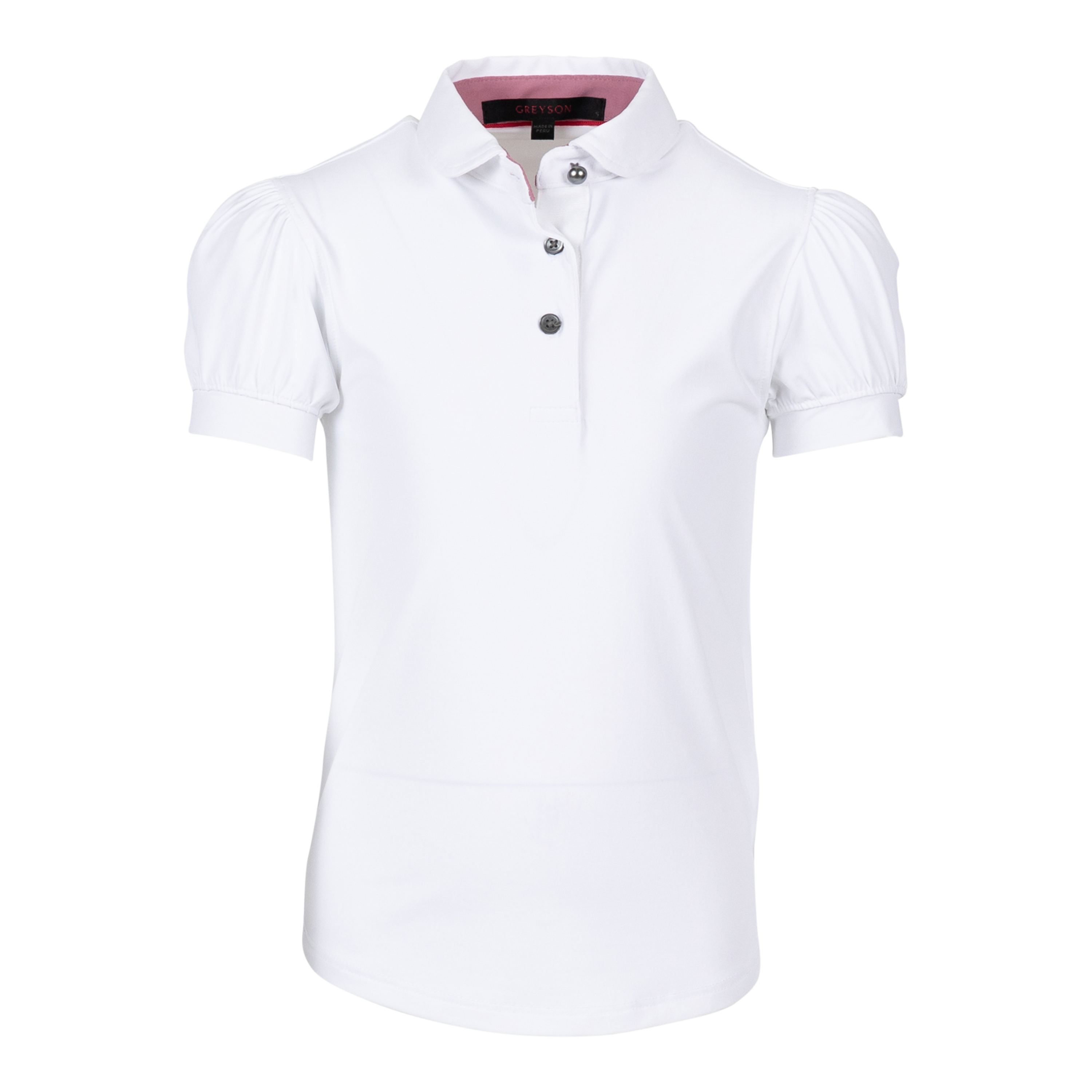 Girls Girl's Scarlett Puff Sleeve Polo - Lightweight Performance Polo ...